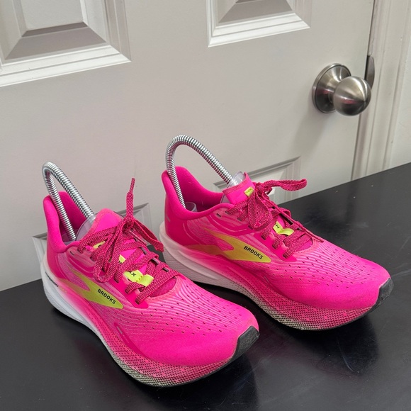 Brooks | Shoes | Brooks Pink And Yellow Running Shoes | Poshmark